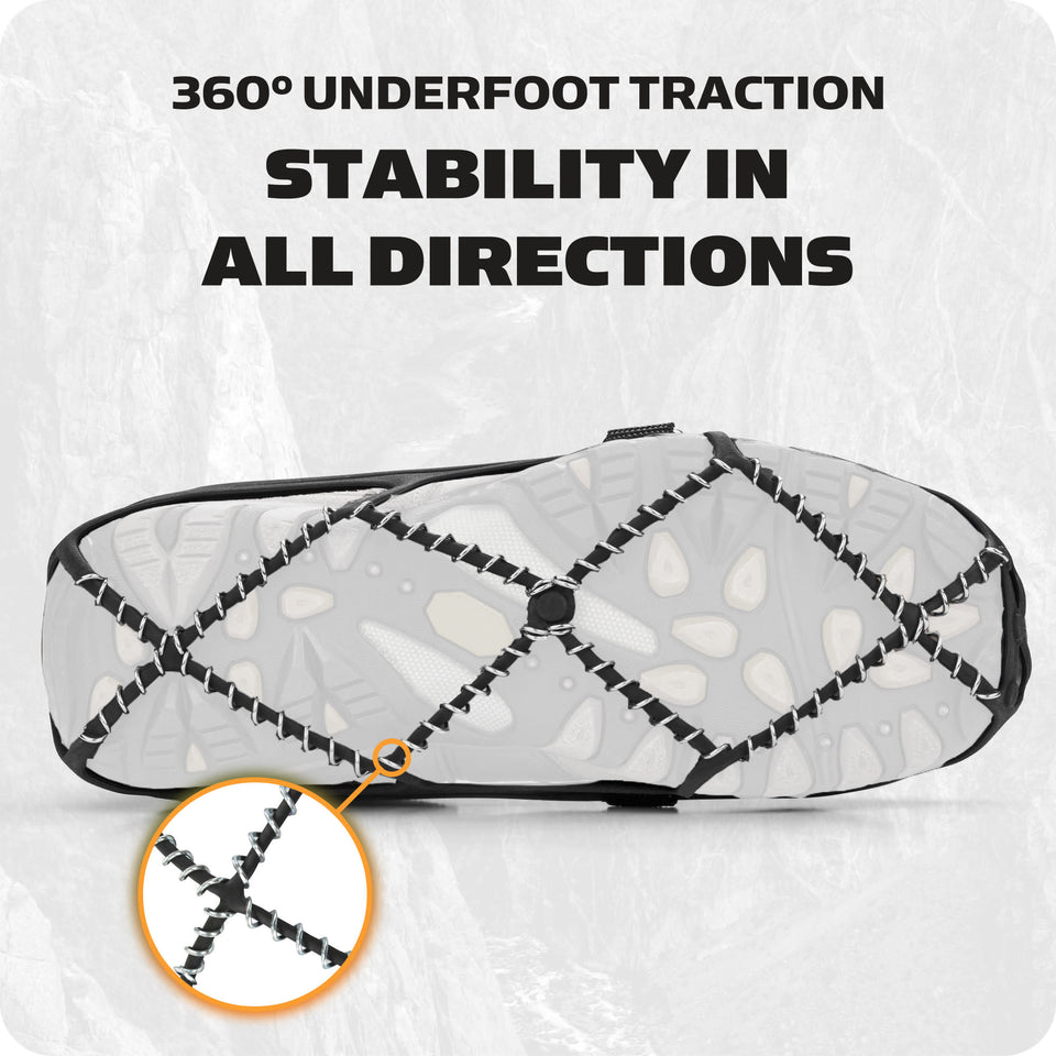 Yaktrax Pro Plus Traction Cleats for Ice and Snow – 360° Steel Coil ...