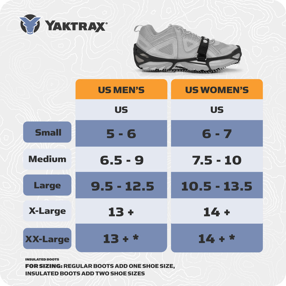 Yaktrax Pro Plus Traction Cleats for Ice and Snow – 360° Steel Coil ...