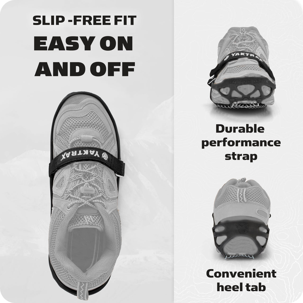 Yaktrax Pro Plus Traction Cleats for Ice and Snow – 360° Steel Coil ...