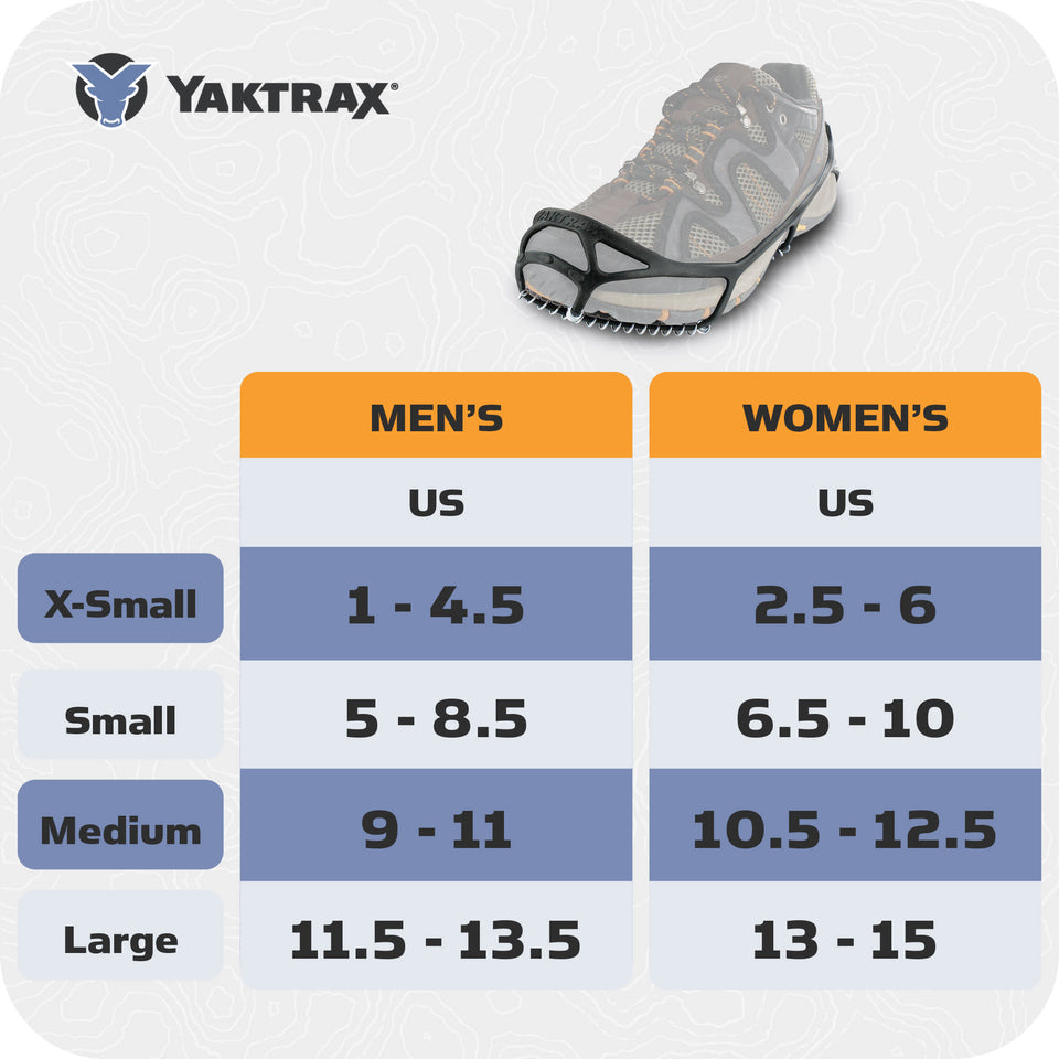 Yaktrax Walk Plus Traction Cleats for Ice and Snow – 360° Steel Coil ...